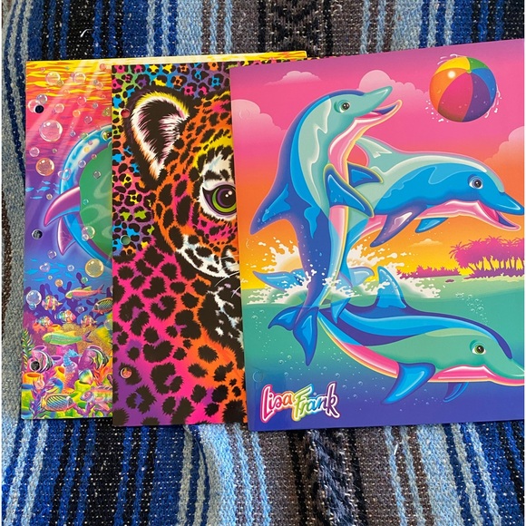 Lisa Frank | Art | Lisa Frank 2 Pocket Portfolio Folder 3hole Folders ...